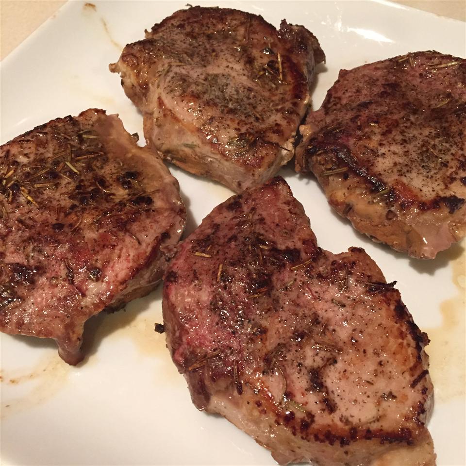 Rosemary and Garlic Simmered Pork Chops Recipe | Allrecipes